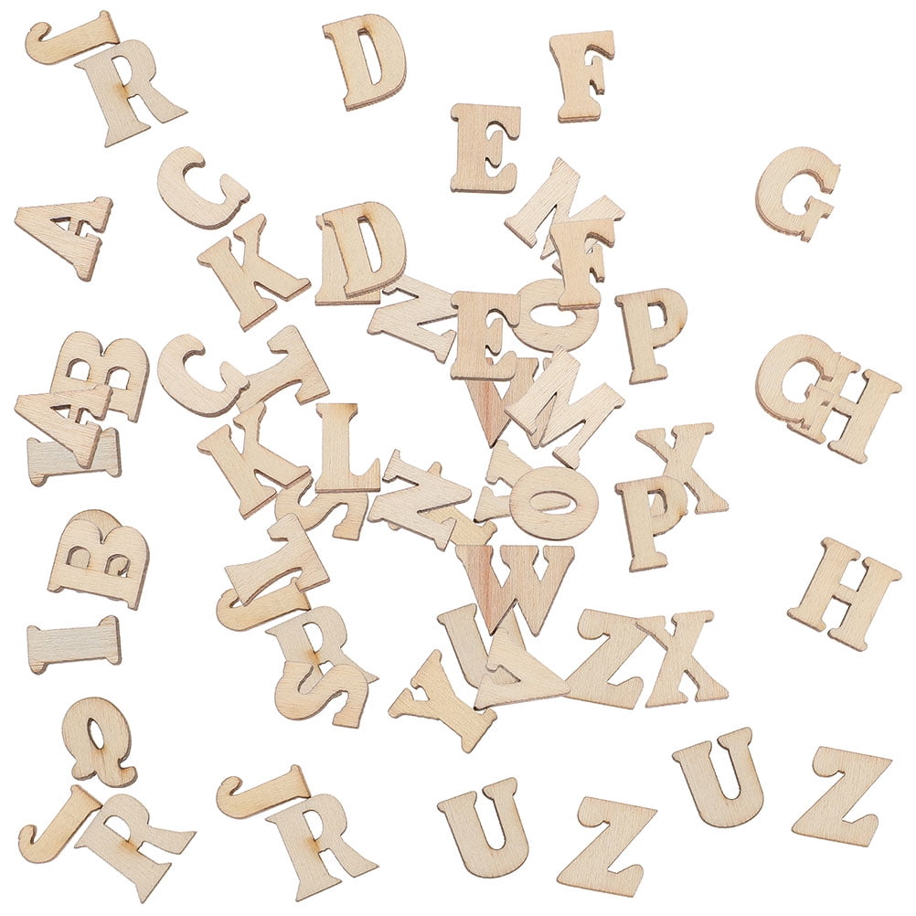 Hemoton 300 Pcs Bulletin Board Wooden English Letters Child 1.5X1.5CM ...