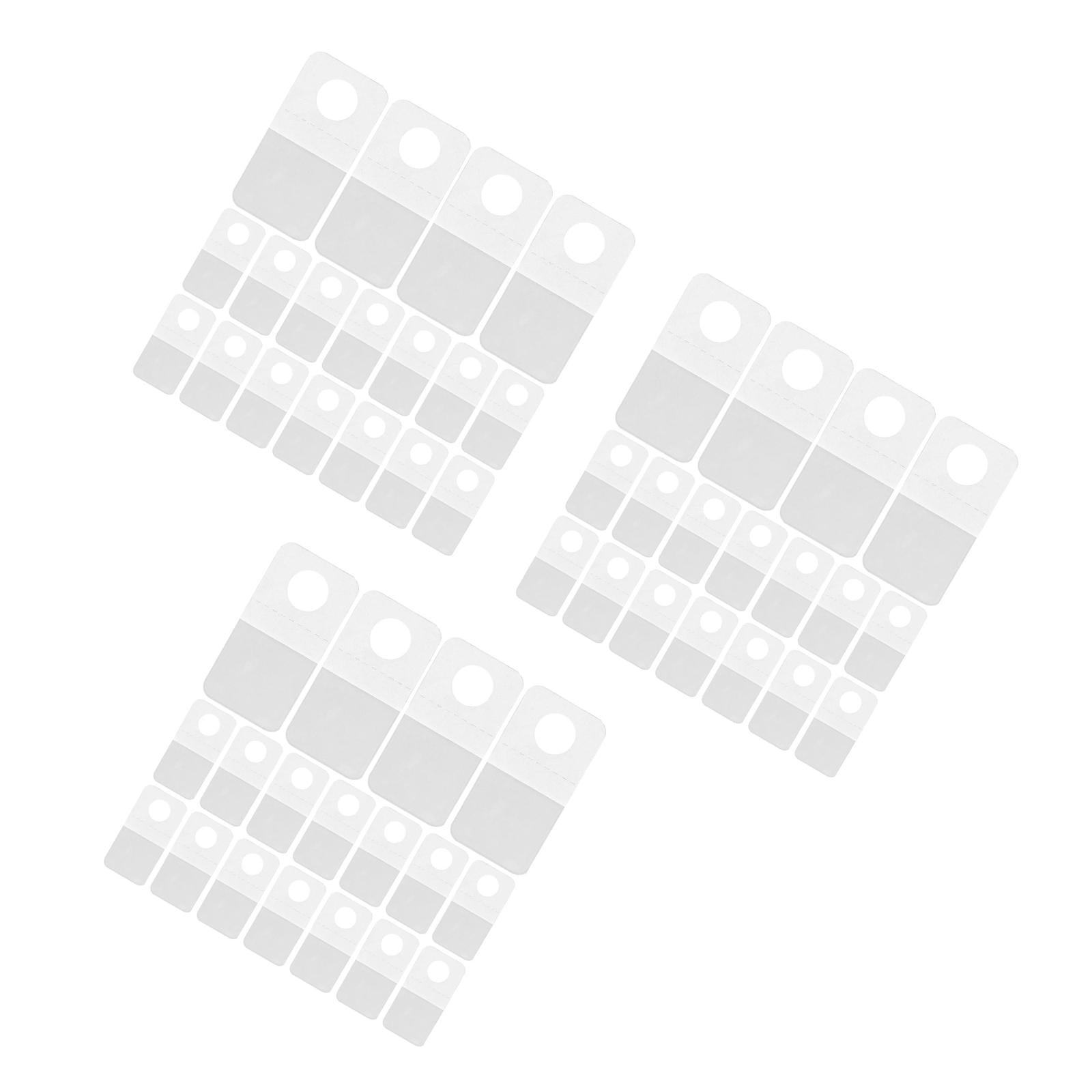 UPGRATOR 300 Pcs Small Clear Adhesive Hanging Tabs with Round Hole for ...