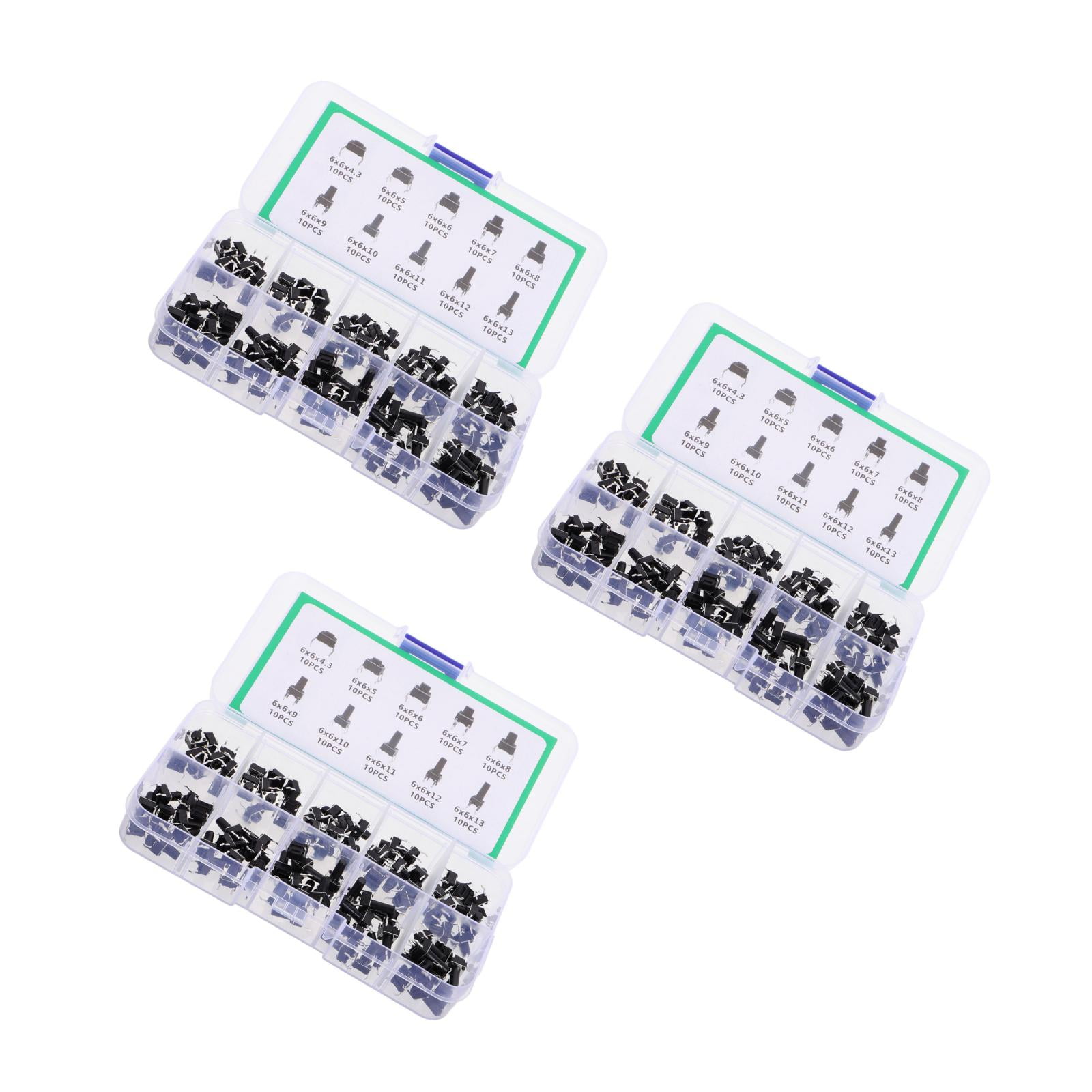 Hemoton 300 Pcs Micro Momentary Tactile Push Button Switch 4 Pin ...