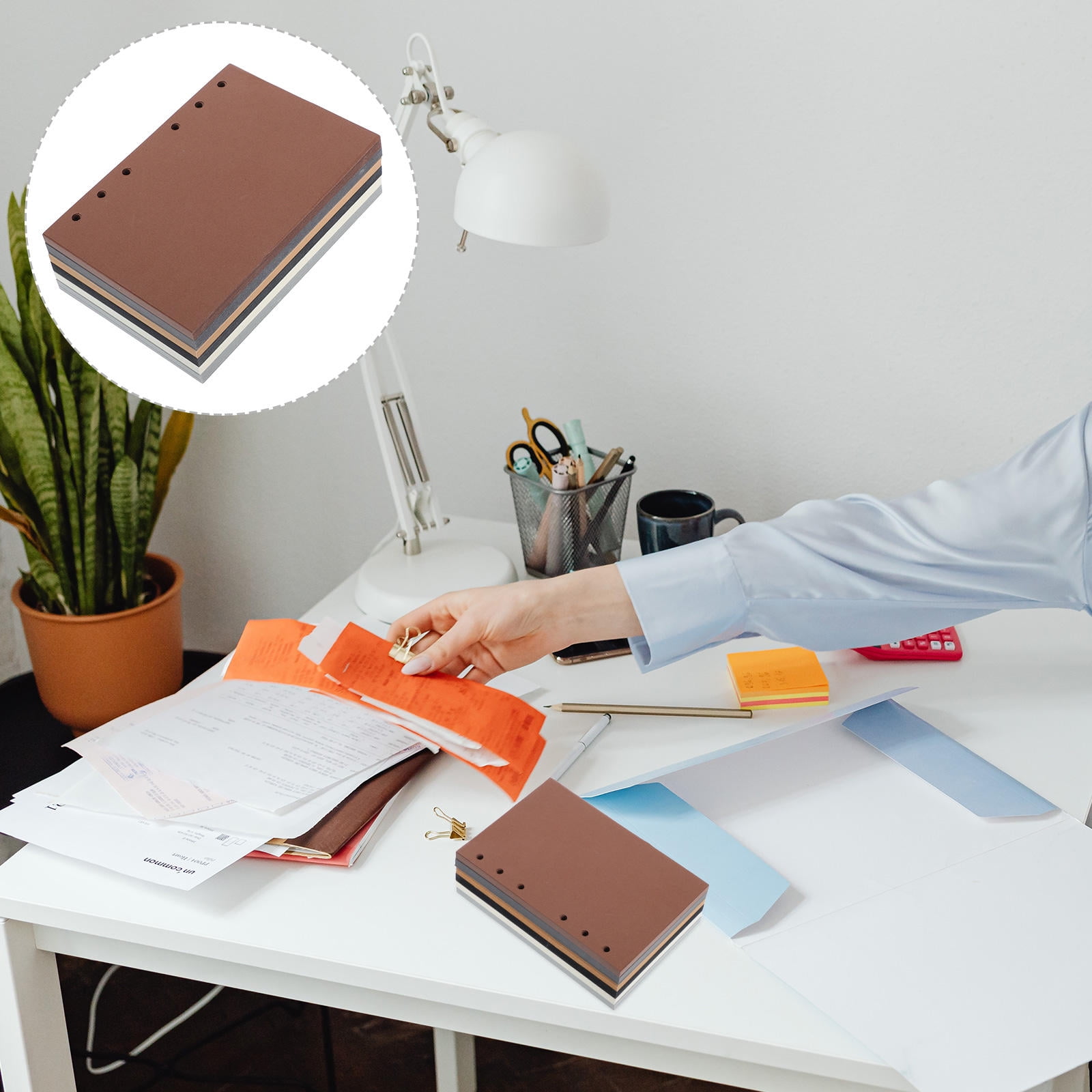 Hemoton 300 Sheets Binder Planner Inserts 6 Hole Blank Inner Pages ...