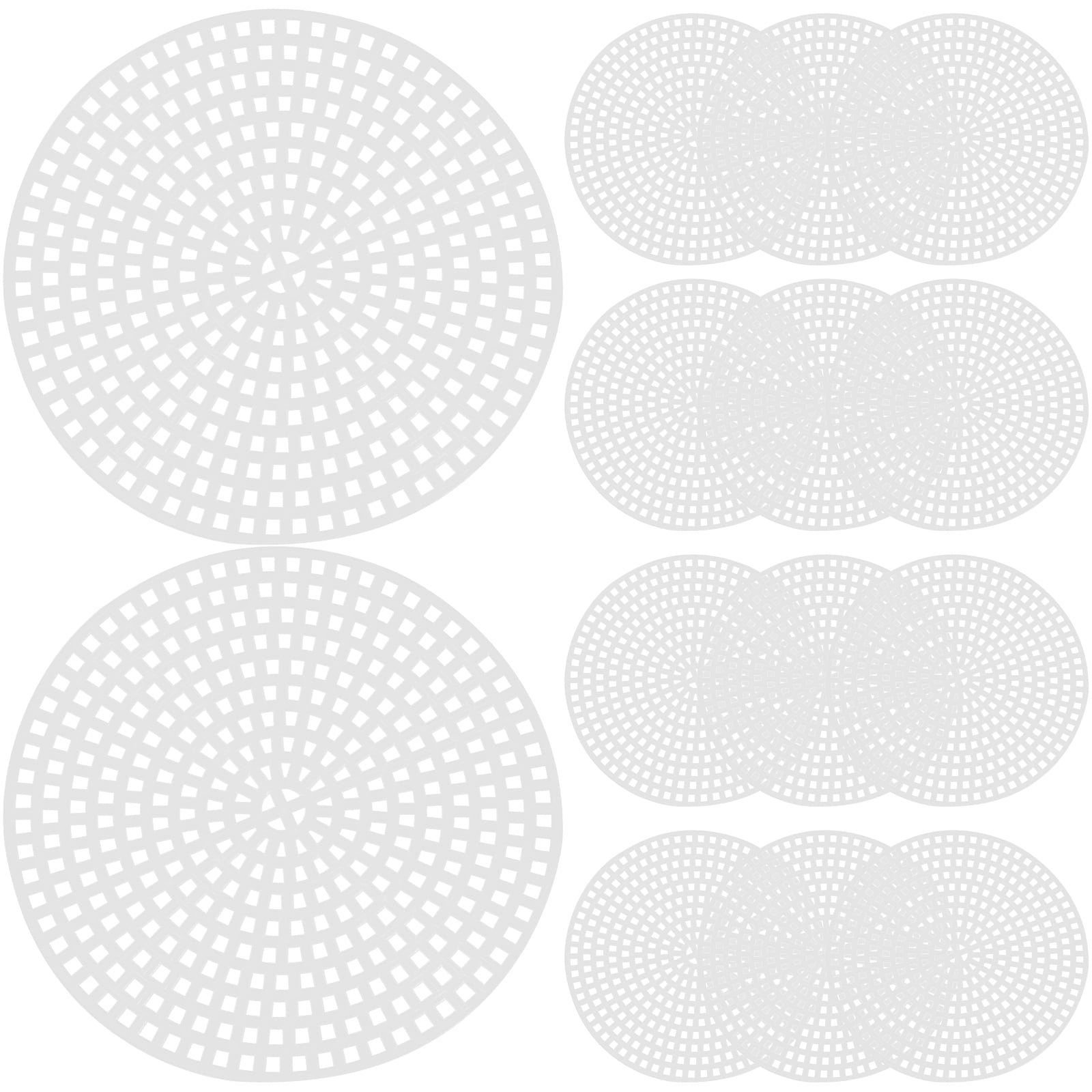 Hemoton 30PCS DIY Round Cross Stitch Plastic Grid Plate 3D Embroidery ...