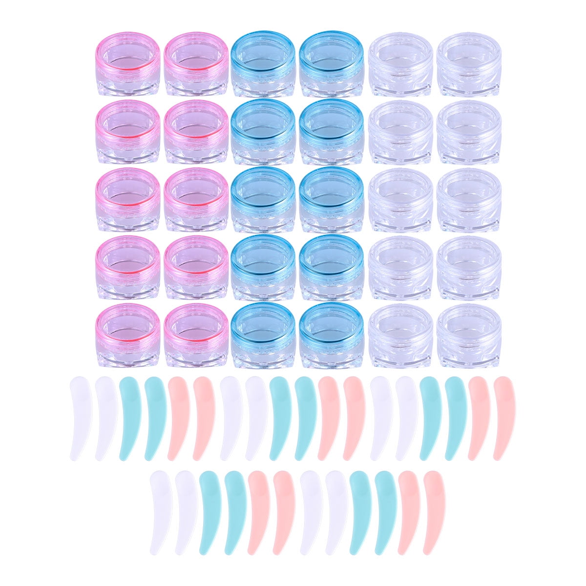 30pcs Leakproof Cosmetic Containers with Square Bottom 5g Travel Sets ...