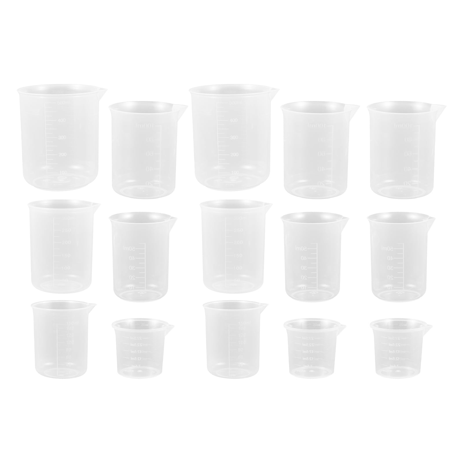HEMOTON 30pcs Scaled Measuring Beaker Graduated Measuring Beaker ...