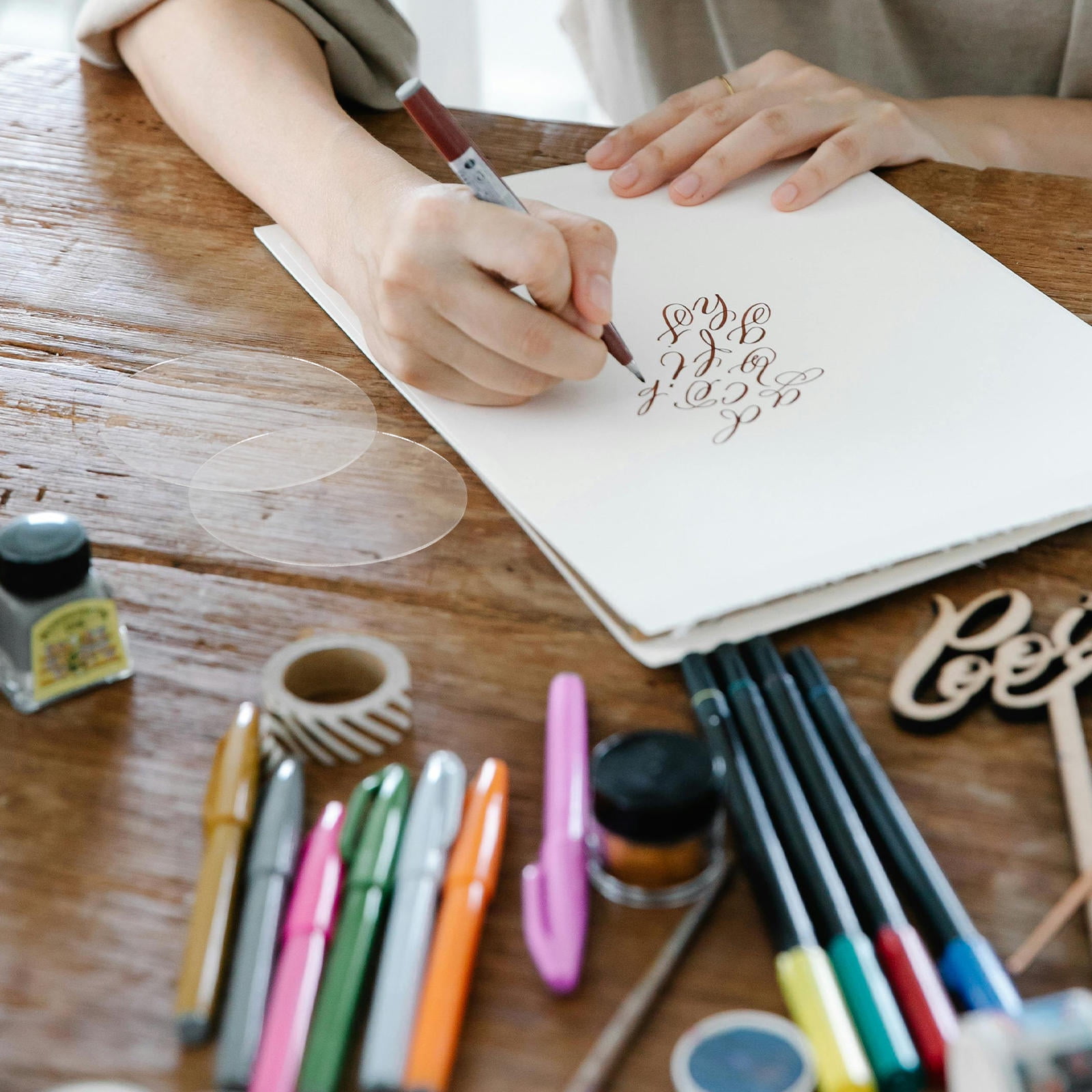 Hemoton 30pcs Round Clear Acrylic Sheets Transparent Circle Blanks ...