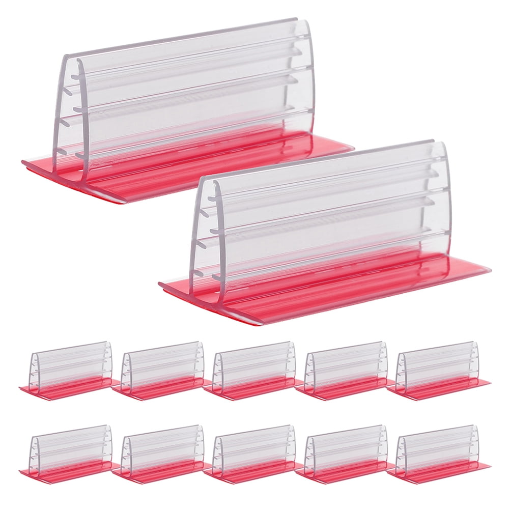 Hemoton 30pcs Self Adhesive Sign Holder Clip Desk Partition for ...