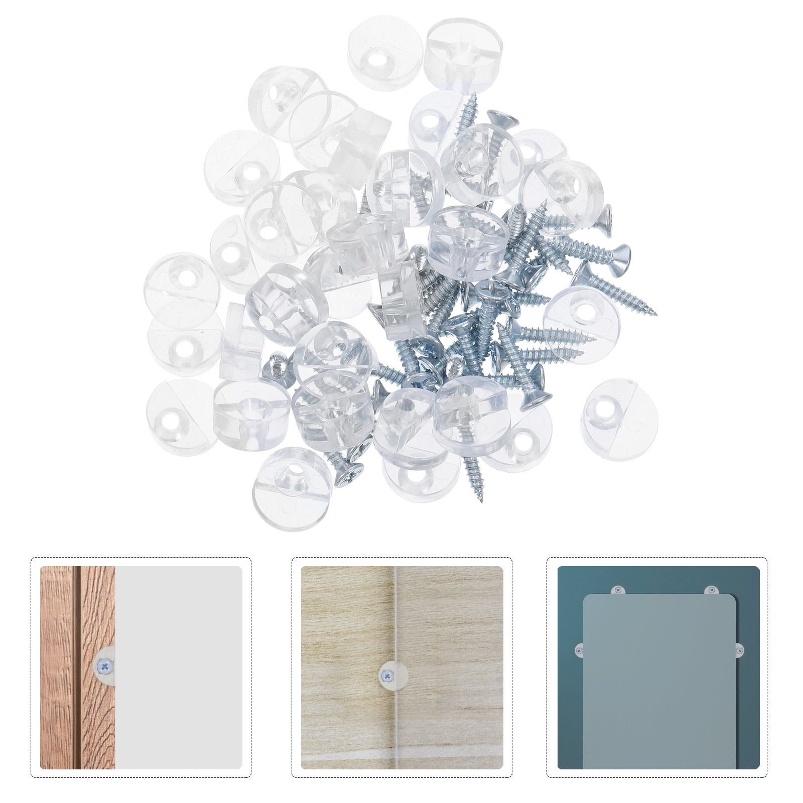 HEMOTON HOMEMAXS 30pcs Glass Door Retainer Clips Stable Plastic Clamps ...