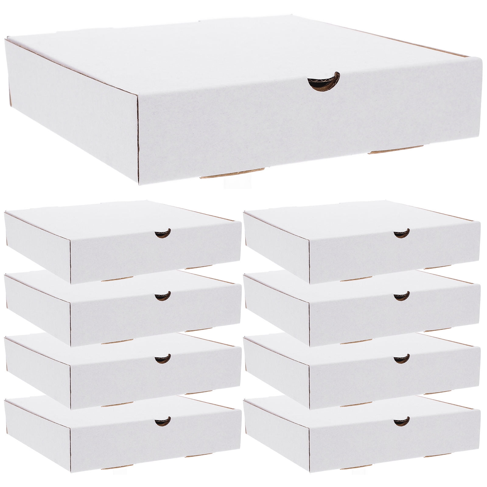Hemoton 30pcs White Kraft Pizza Boxes Small Corrugated Pizza Boxes ...