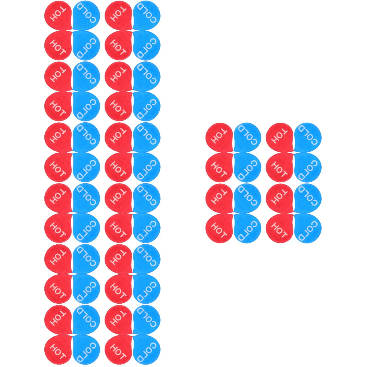 Hemoton 32 Pairs Self Stick Hot Cold Water Labels - Self-Adhesive ...