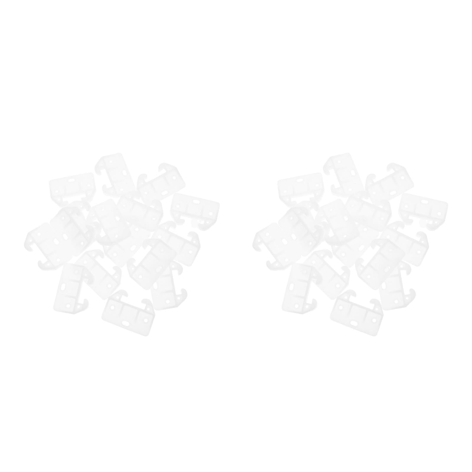 UPGRATOR Raindrops 32 pcs Plastic Drawer Guides Track Rail Slides ...