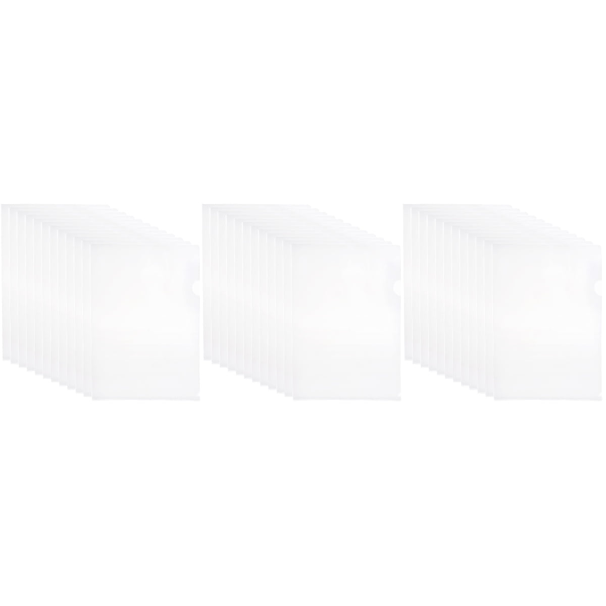 Hemoton 36 pcs Clear Document Folder L-Type Plastic Folder Copy Safe ...