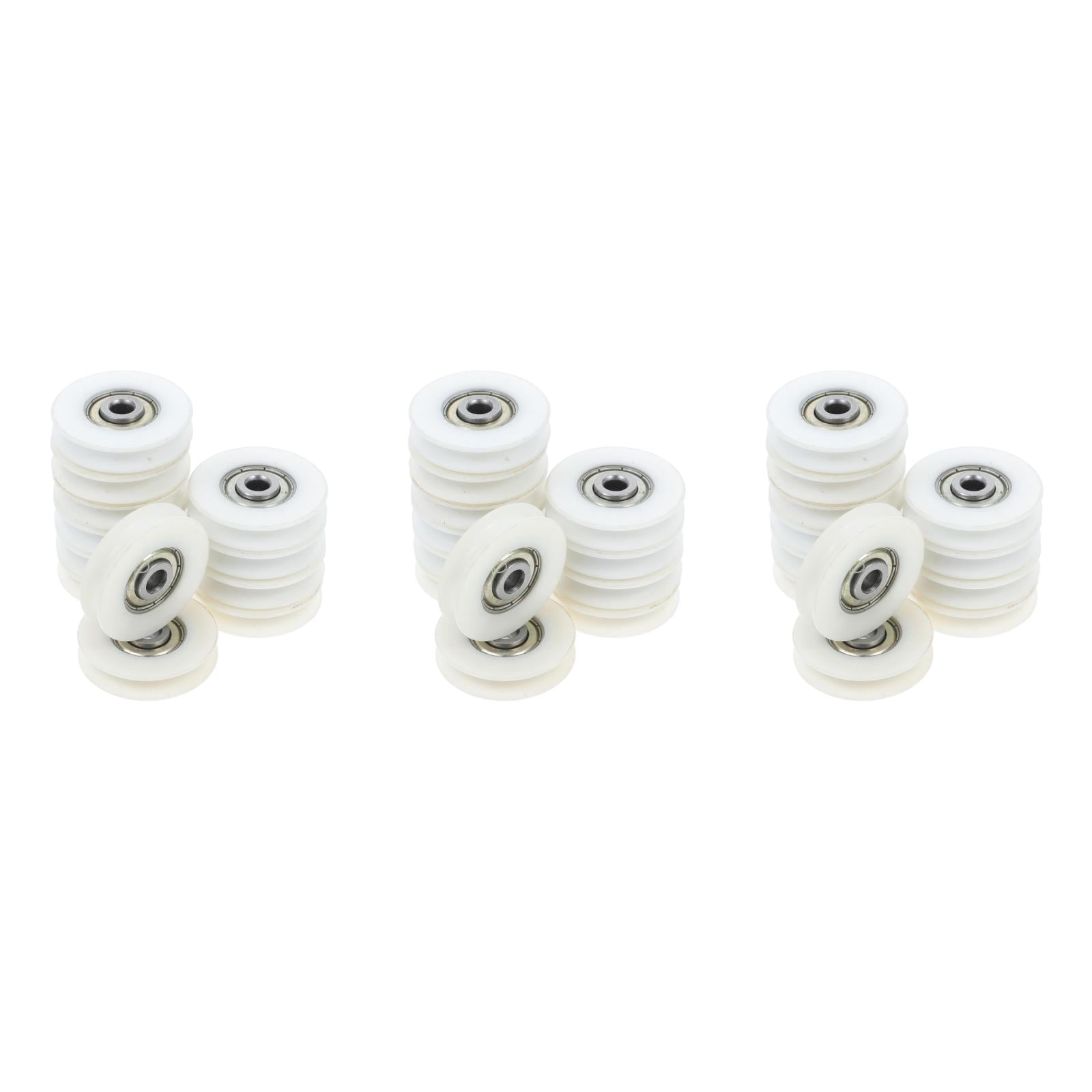 Hemoton 36 pcs U-Shape Groove Wheel Bearing Pulley Guide Rail Pulley ...