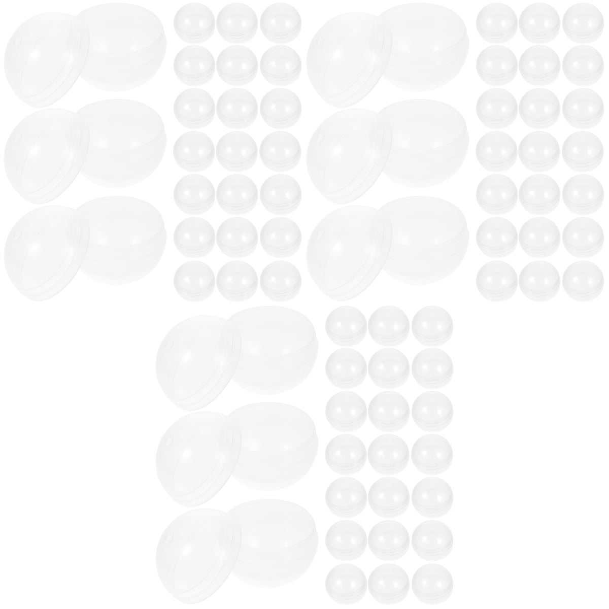 Hemoton 360 pcs Empty Round Ball Reusable Fillable Capsules Plastic ...