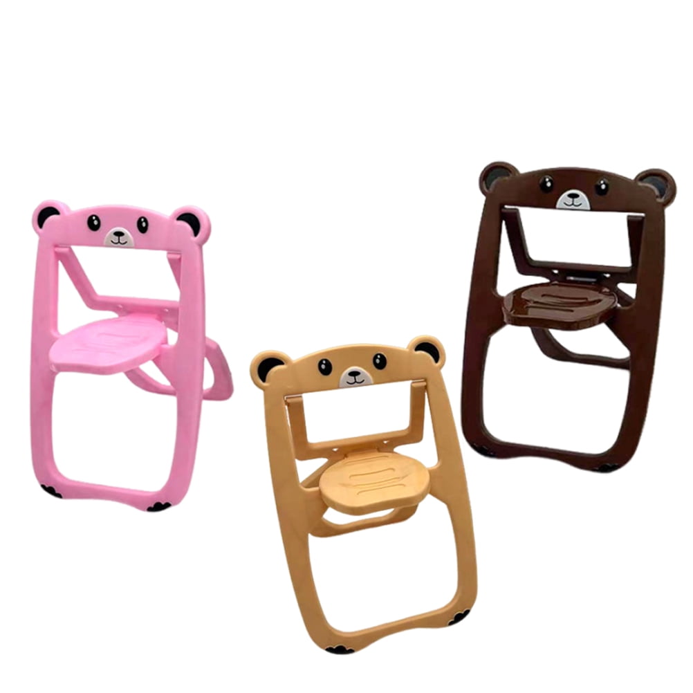 SOPOTUTU 3Pcs ABS Mini Folding Chairs Dollhouse Simulation Toy Chair ...
