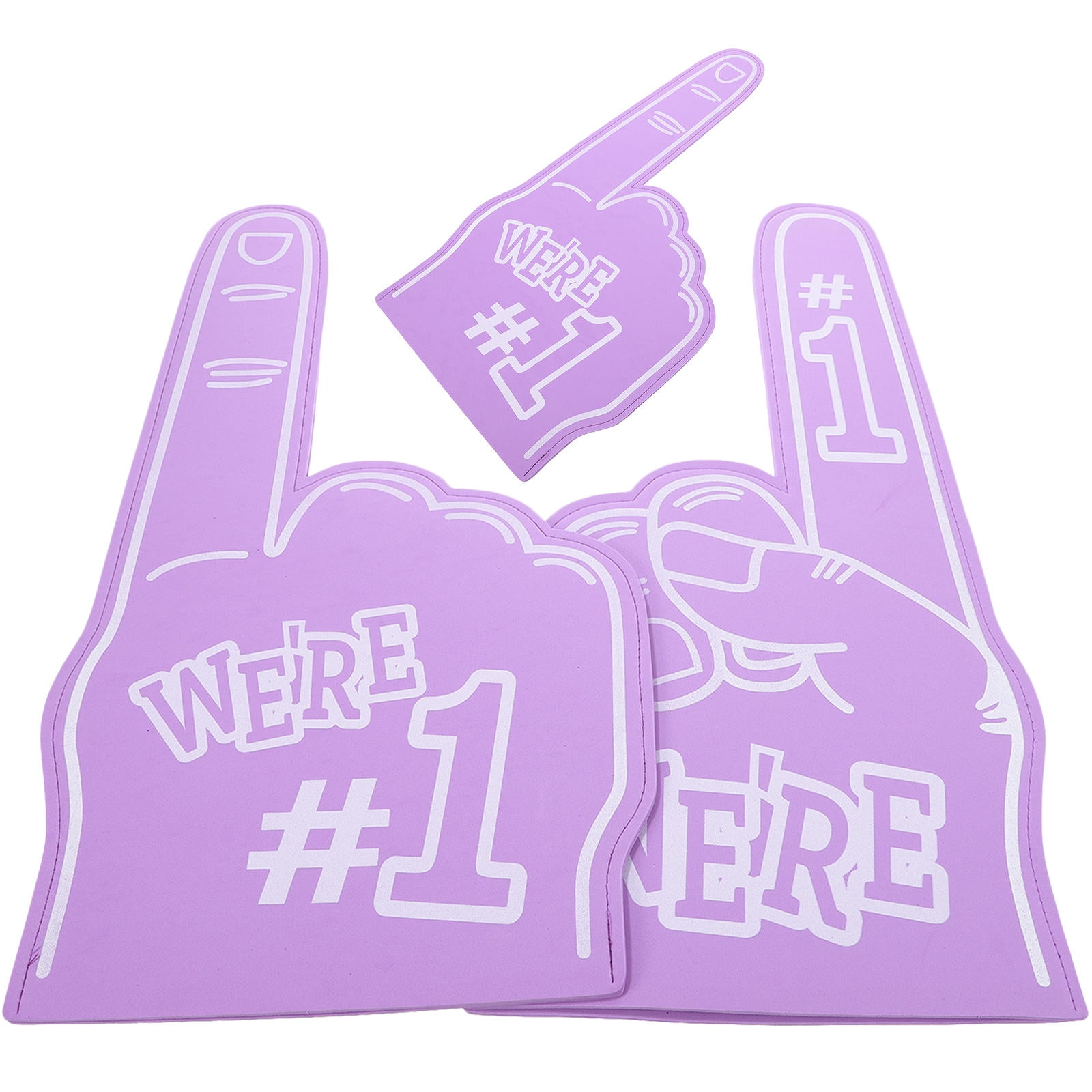 Hytrove Cheering Supplies Foam Fingers Purple EVA 3Pcs - Walmart.com