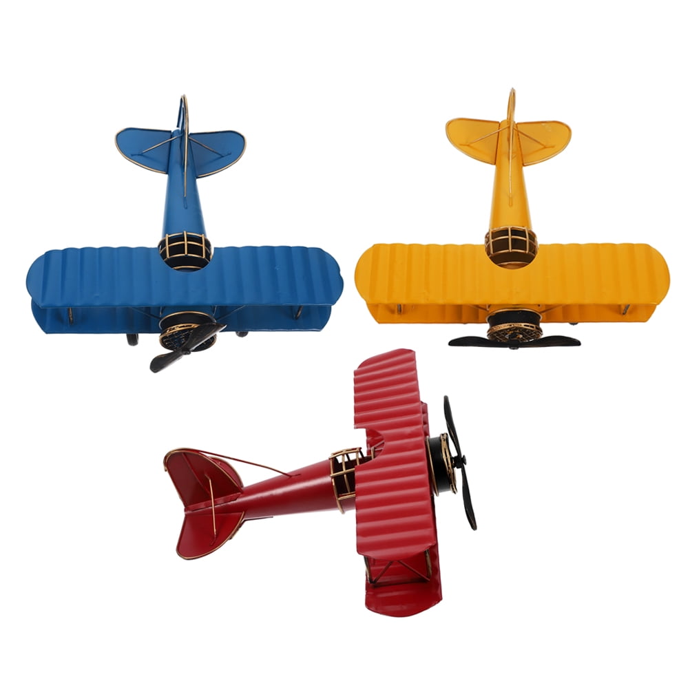 Hemoton 3Pcs Metal Aircraft Model Retro Iron Aircraft Handicraft Model ...