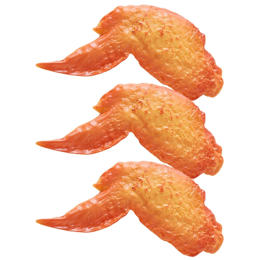 HEMOTON FRCOLOR 3Pcs Realistic Roasted Chicken Wing Display Model ...