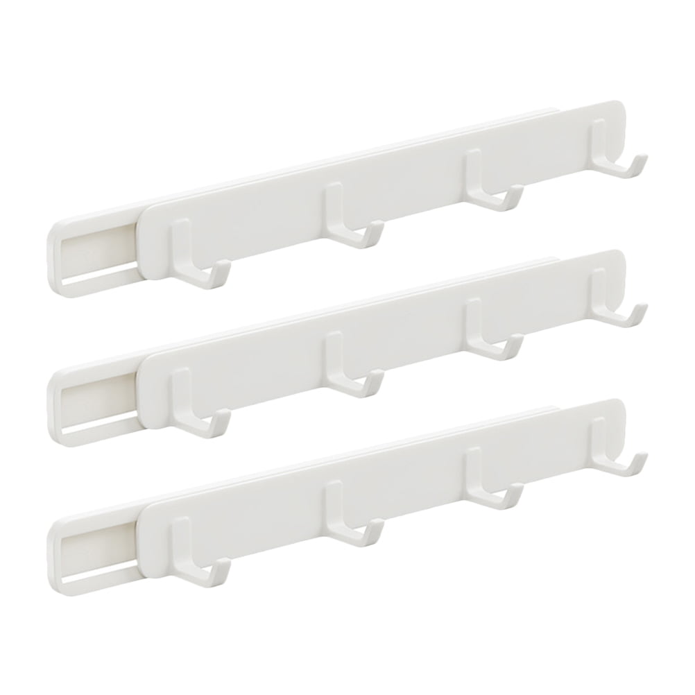 Hemoton 3Pcs Slide Rail Coat Hook Retractable Closet Pants Hanger ...