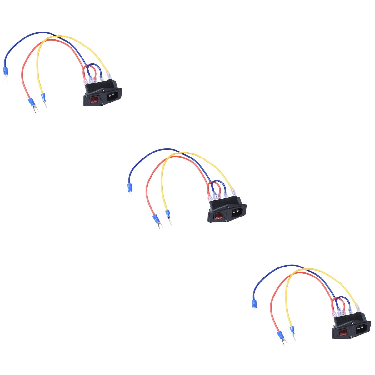 Hemoton 3pcs 15A 110/220V Power Power Outlet Rocker Module Plug with ...