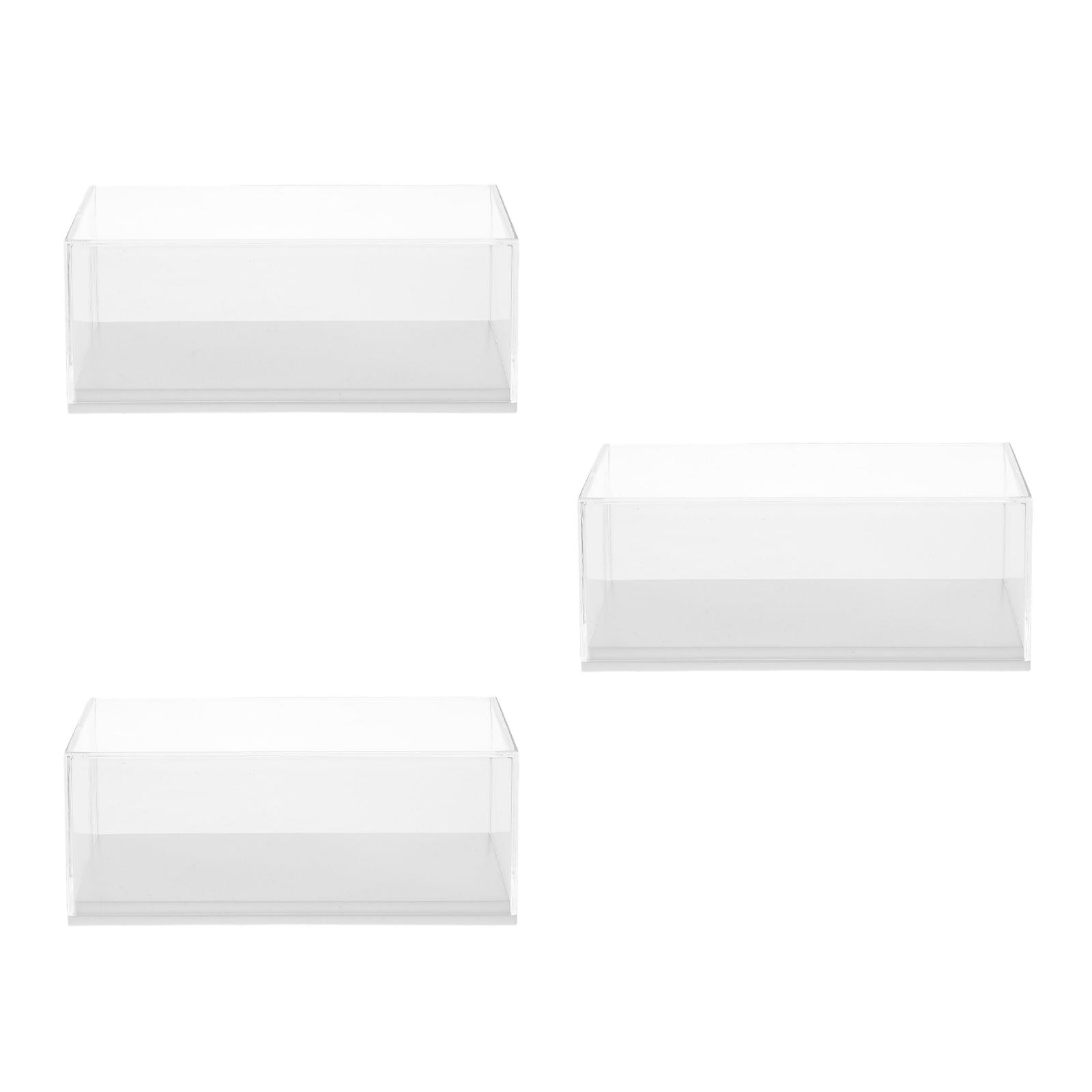 Hemoton 3pcs Clear Acrylic Display Box 1/64 Scale Vehicle Case Toy ...