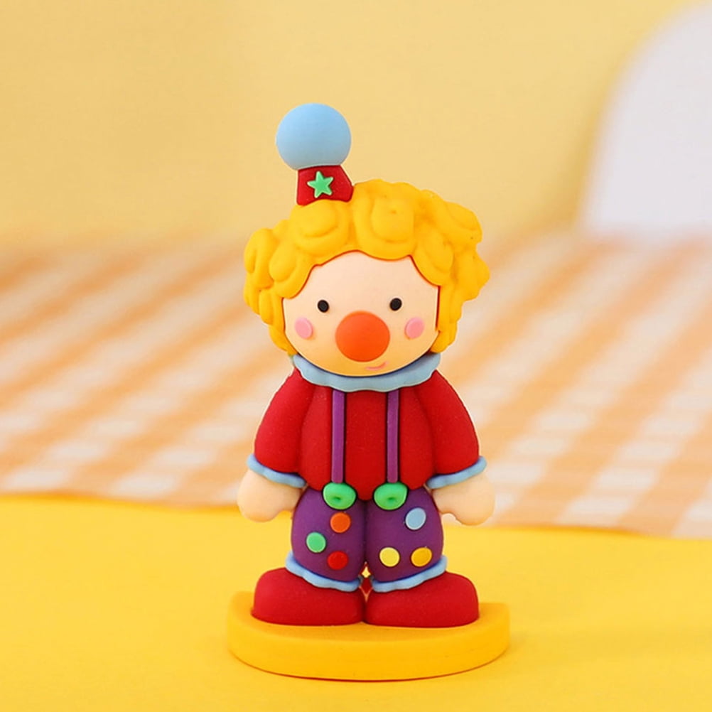 Hemoton 3-Piece Miniature Clown and Elephant Ornaments Set, Collectible ...
