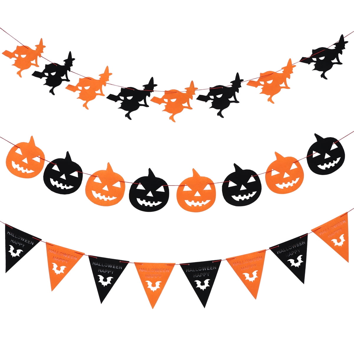 Hemoton 3pcs Decorations Decorated Bar Flags Non-woven Ghost Banner ...