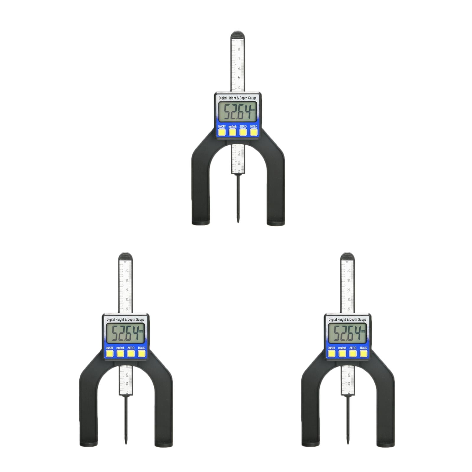 Hemoton 3pcs Electronic Digital Depth Gauge 0-80mm LCD Height Calipers ...