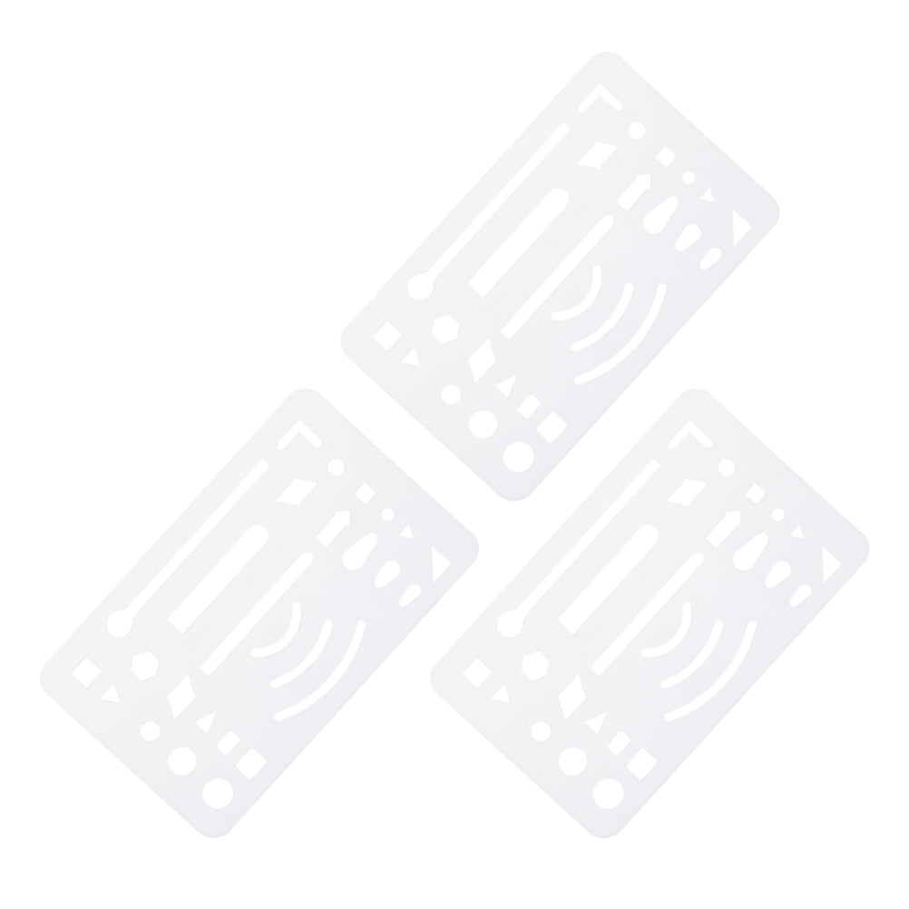 Hemoton 3pcs Erasing Shield Stainless Steel Drawing Template Drawings ...
