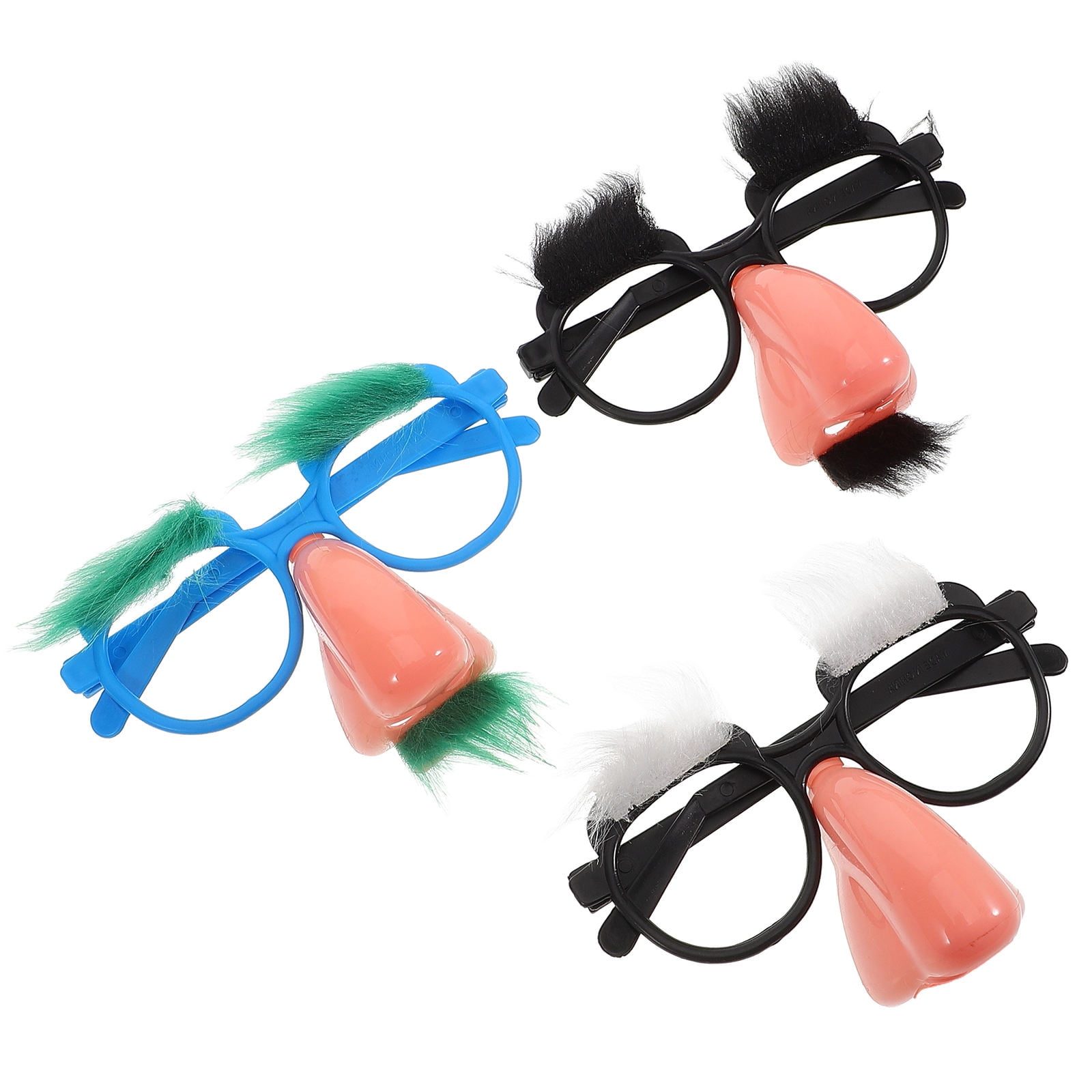 Funny Mustache Eyeglasses with Big Nose and Eyebrows 3 Pieces Unique ...