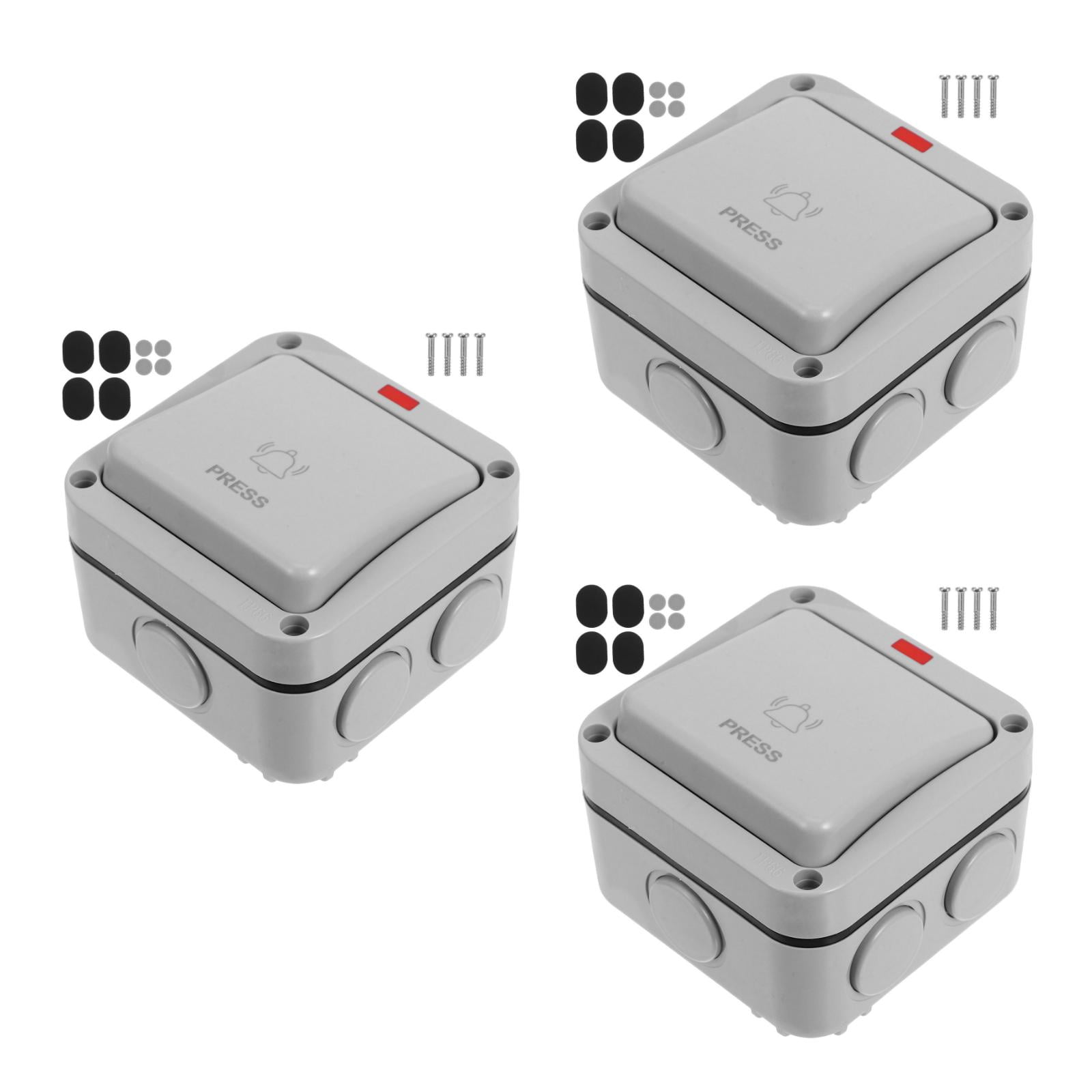 Hemoton 3pcs Garage Door Button Push To Start Button Wall Push Button ...
