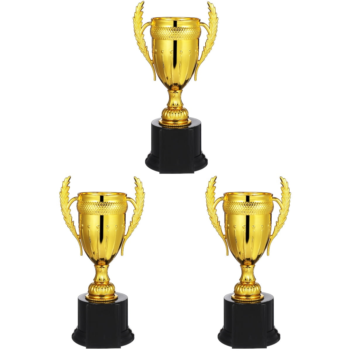 Hemoton 3pcs Golden Trophy Plastic Trophy Cup Award Trophy Party Trophy ...