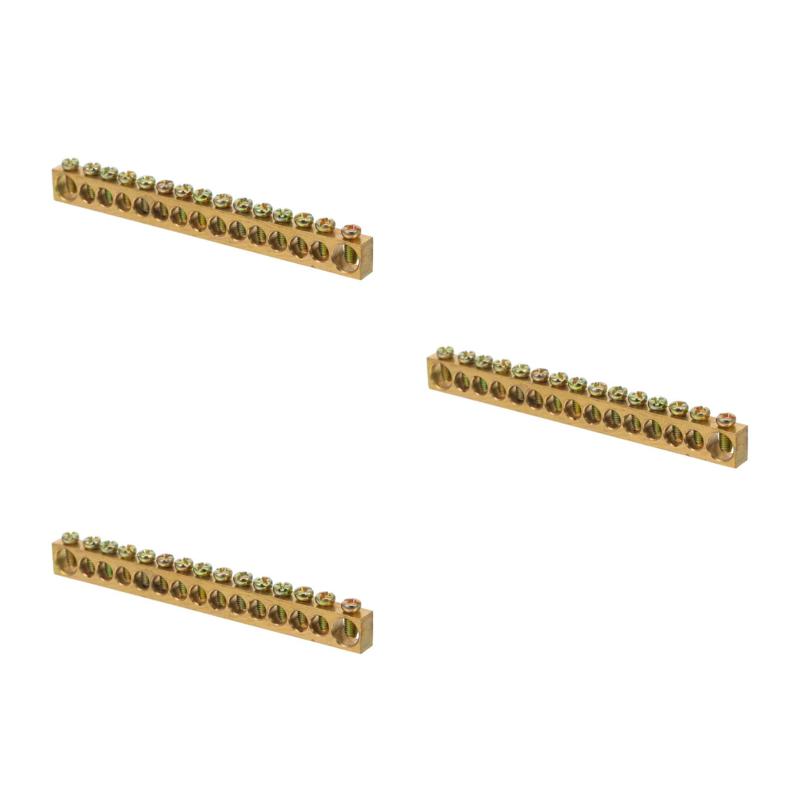 Hemoton 3pcs Grounding Block Bus Bar Battery Terminal Block Bus Bar 15 ...