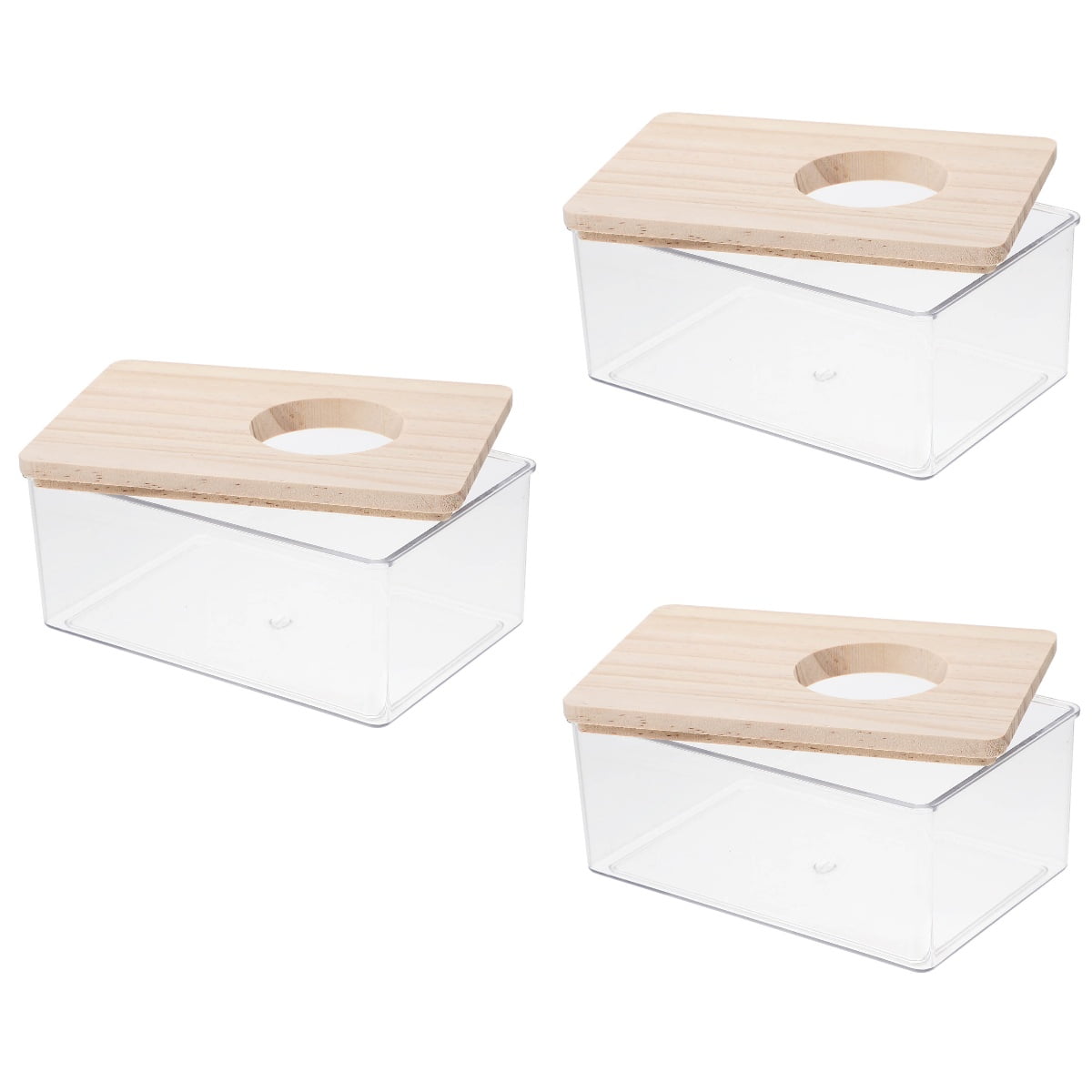 Hemoton 3pcs Hamster Sand Bath Box Transparent Acrylic Small Animals ...