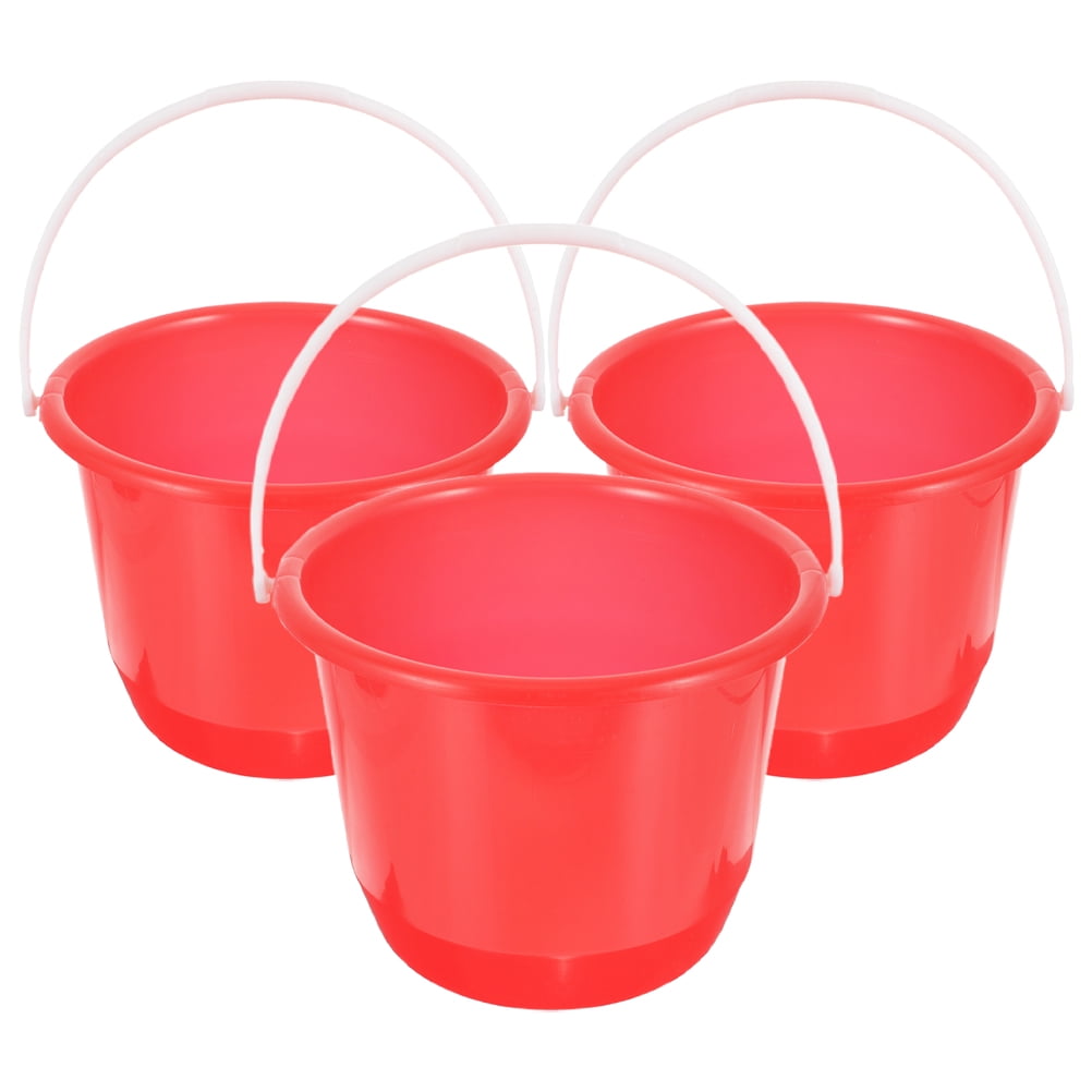 Hemoton 3pcs Home Plastic Buckets with Handles for Garden and DIY ...