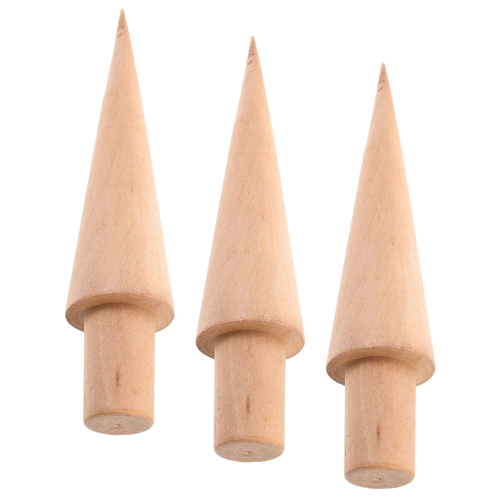 Hemoton 3pcs Ice Cream Cone Molds Multi-function Wood Cone Mold DIY Egg ...