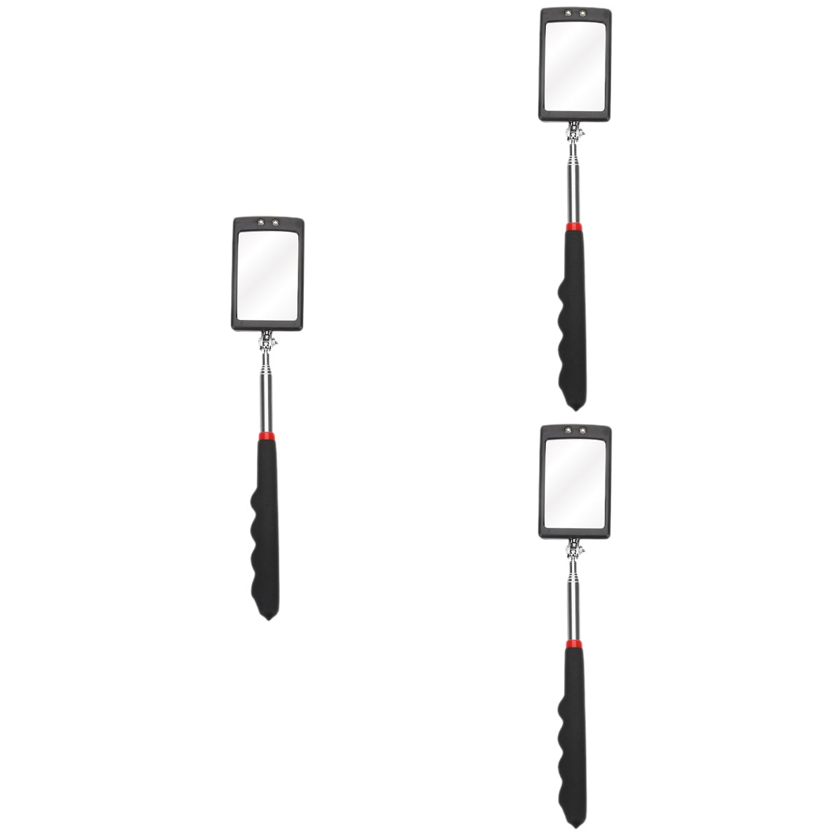 Hemoton 3pcs Inspection Mirror Extendable Mirror Telescoping Lighted ...