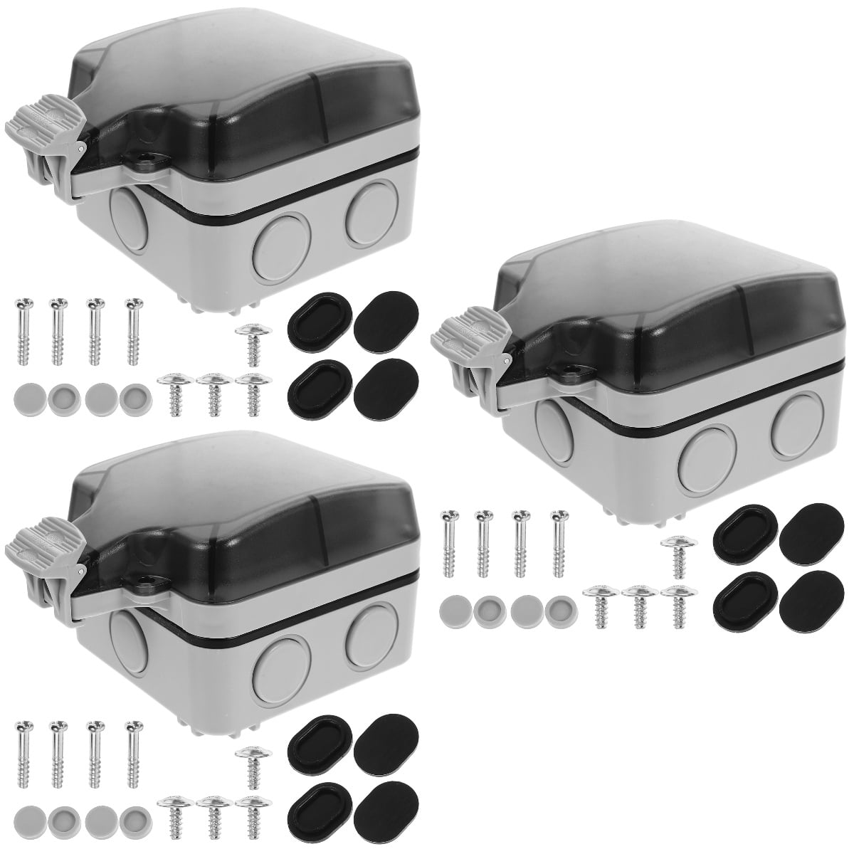 Hemoton 3pcs Junction Box Plastic Electrical Project Box Outdoor ...