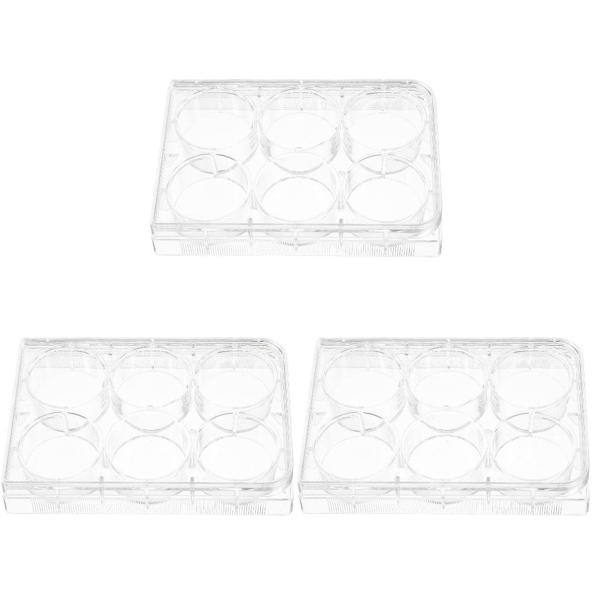 EXHUMKY 3-Pack White Polystyrene Cell Culture Plates for Laboratory Use ...