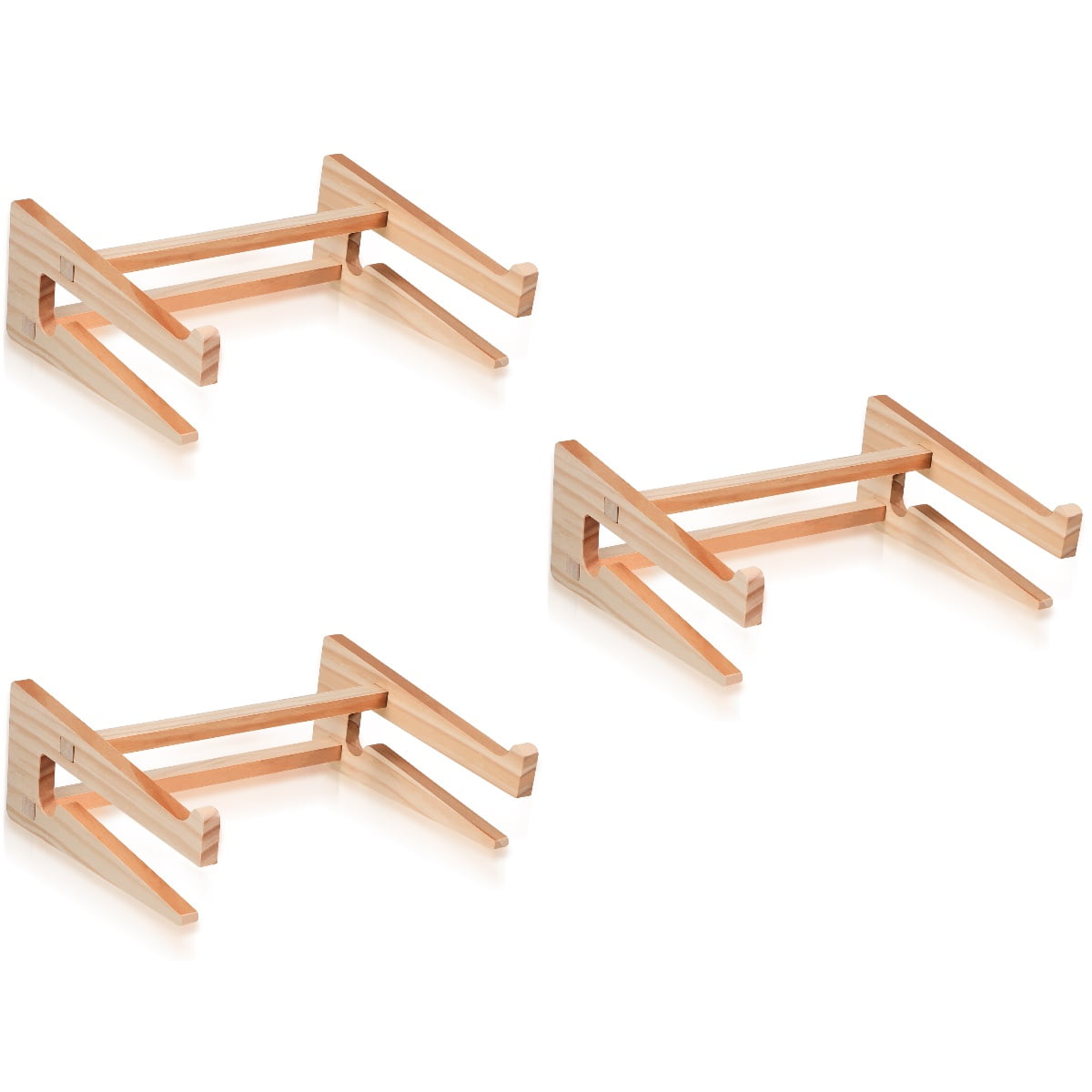 Hemoton 3pcs Laptop Stand Tablet Holder Wood Laptop Holder Laptop ...