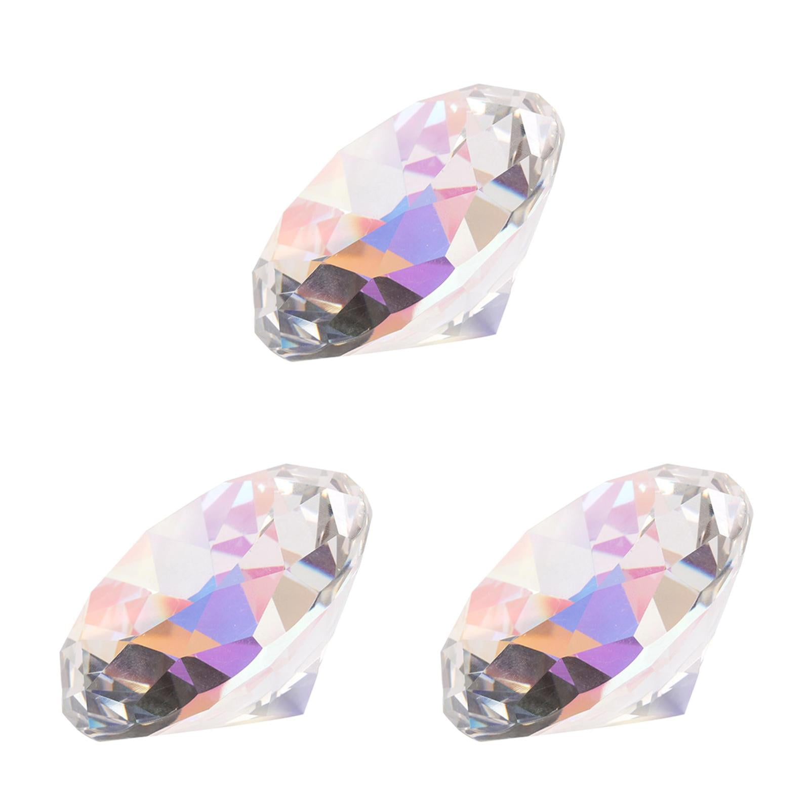 Hemoton 3pcs Large Crystal Paperweight Diamonds For Nail Photo Props ...