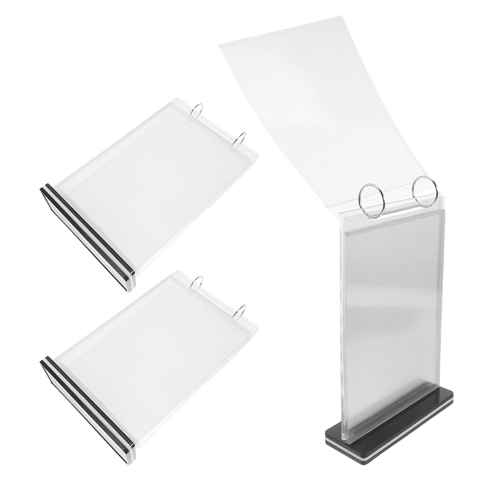 RENACLIPY Restaurant Menu Stand Menu Holder For Table Multi PVC 3pcs ...