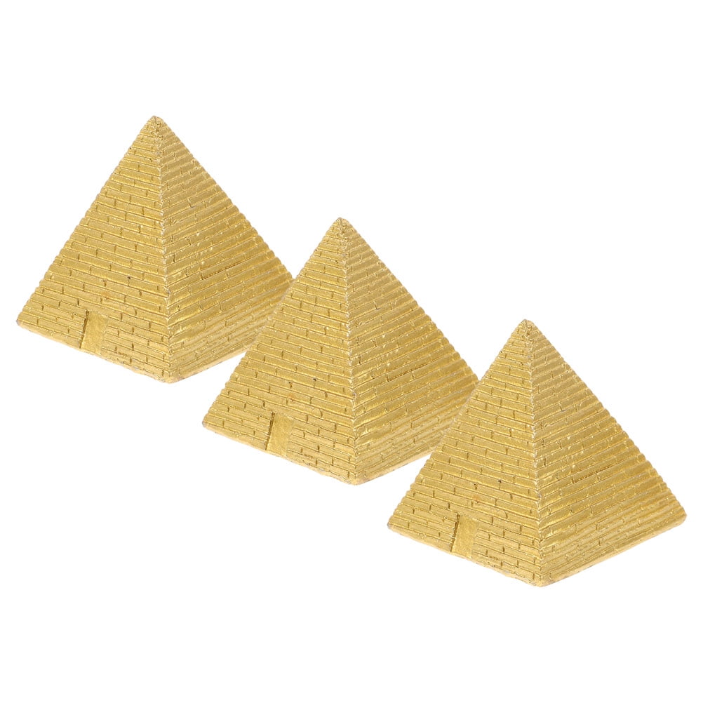 Hemoton 3pcs Mini Resin Pyramid Sculpture Ancient Egypt Sand Table ...