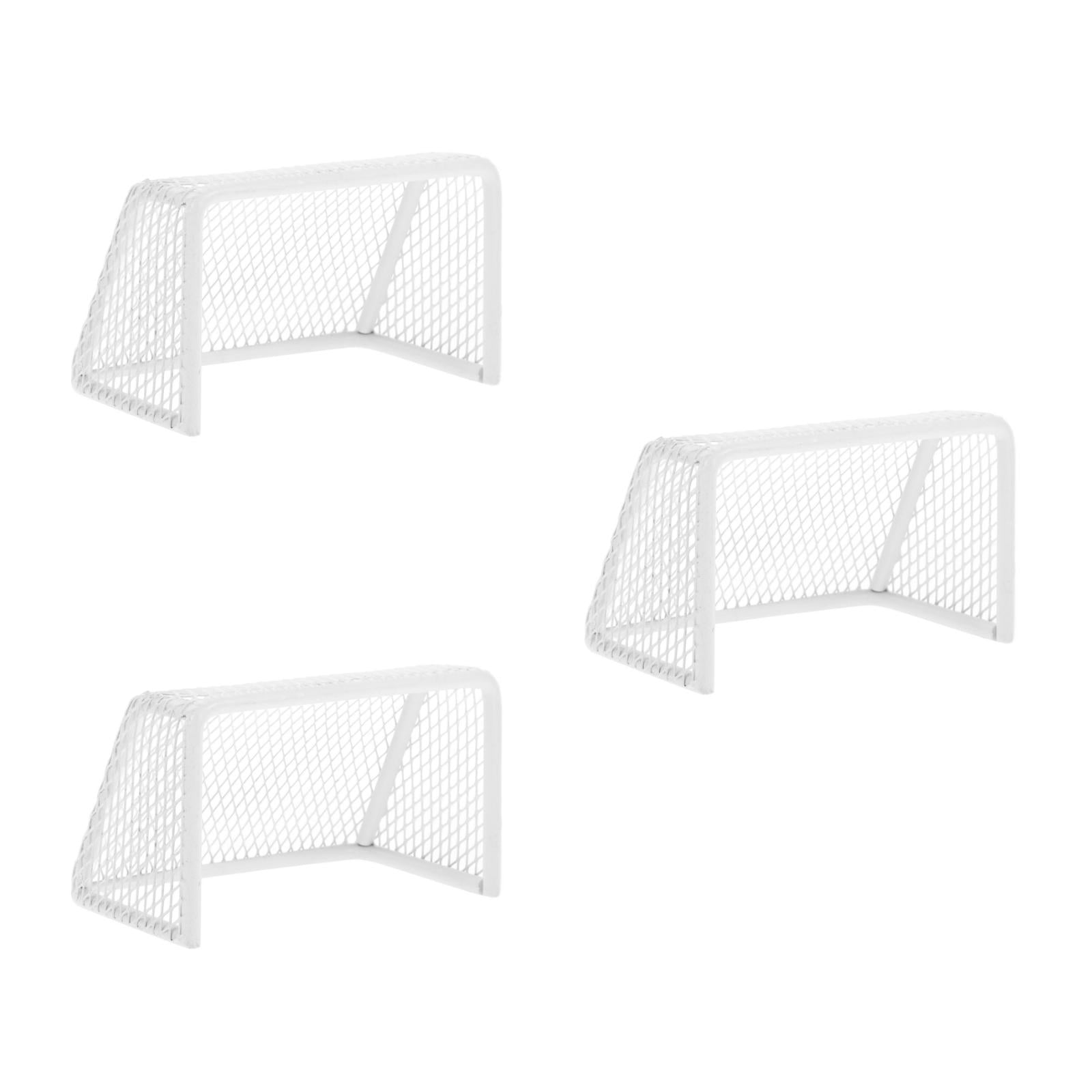 Hemoton 3pcs Mini Soccer Goal For Dollhouse Tiny Football Net Toy ...