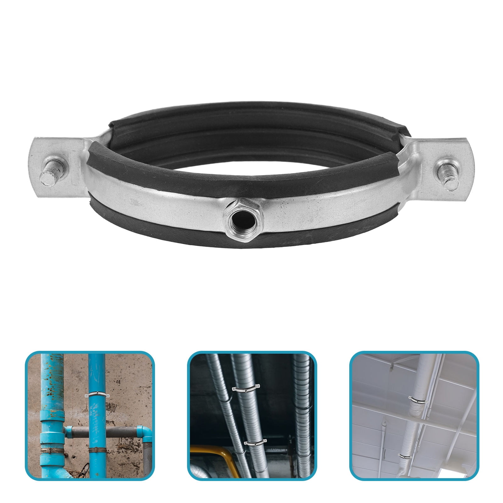 RENACLIPY 3pcs Adjustable Split Ring Hanger Metal Carbon Steel Pipe ...