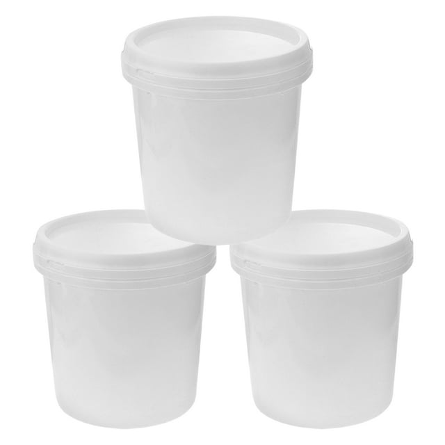 Hemoton 3pcs Plastic Buckets With Lids Food Grade And Heavy Duty ...