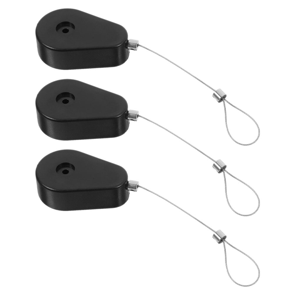 Hemoton 3pcs Security Retractable Cable Lock Case Anti Theft Steel Wire ...