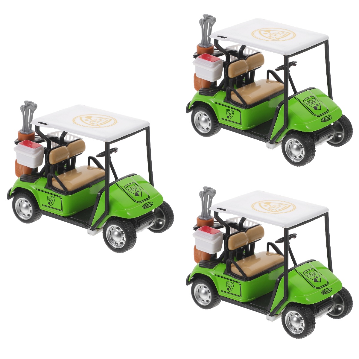 Hemoton 3pcs Small Golf Cart Figurine Alloy Golf Cart Model Vivid Small ...