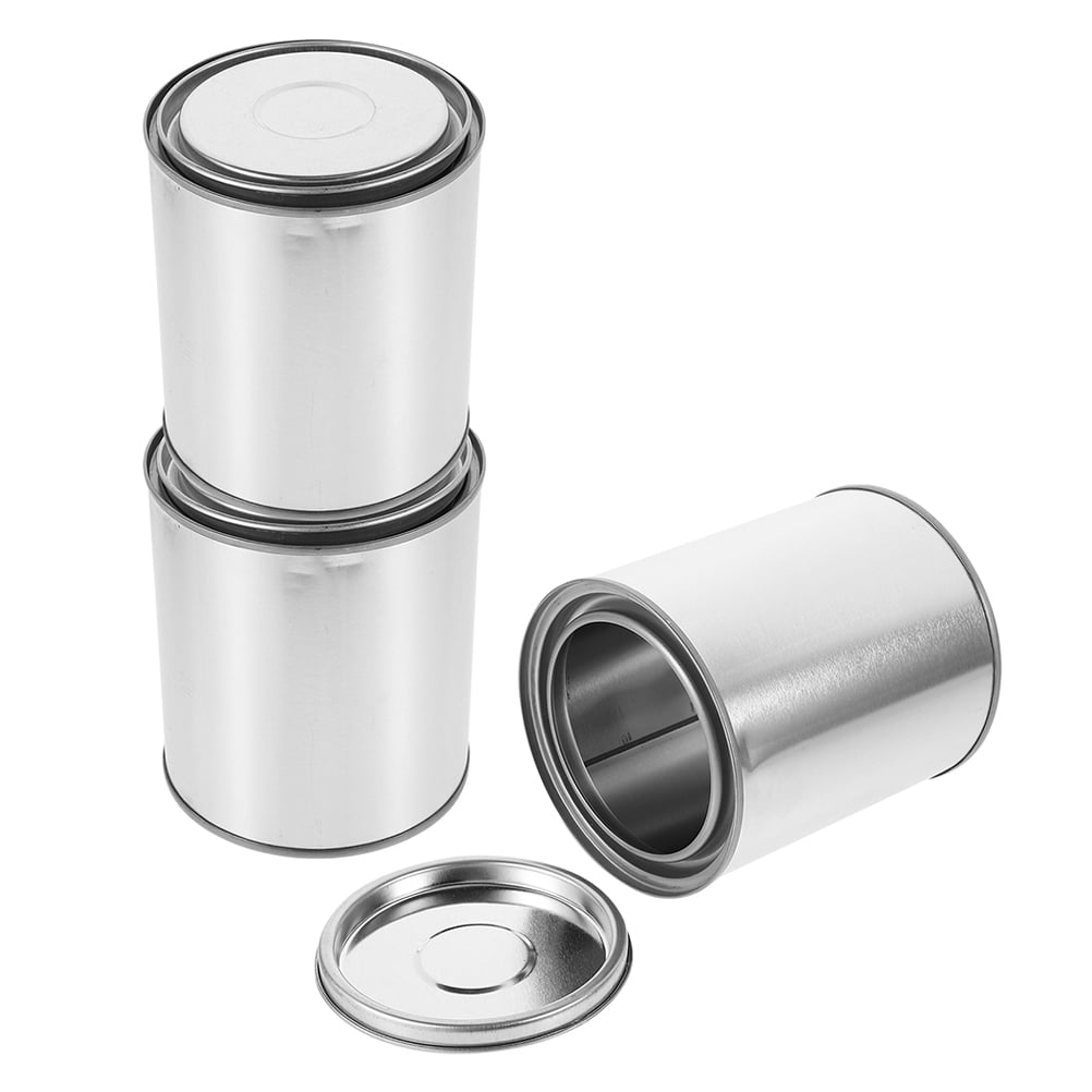 Hemoton 3pcs Small Paint Containers Metal Paint Cans with Lids Empty ...