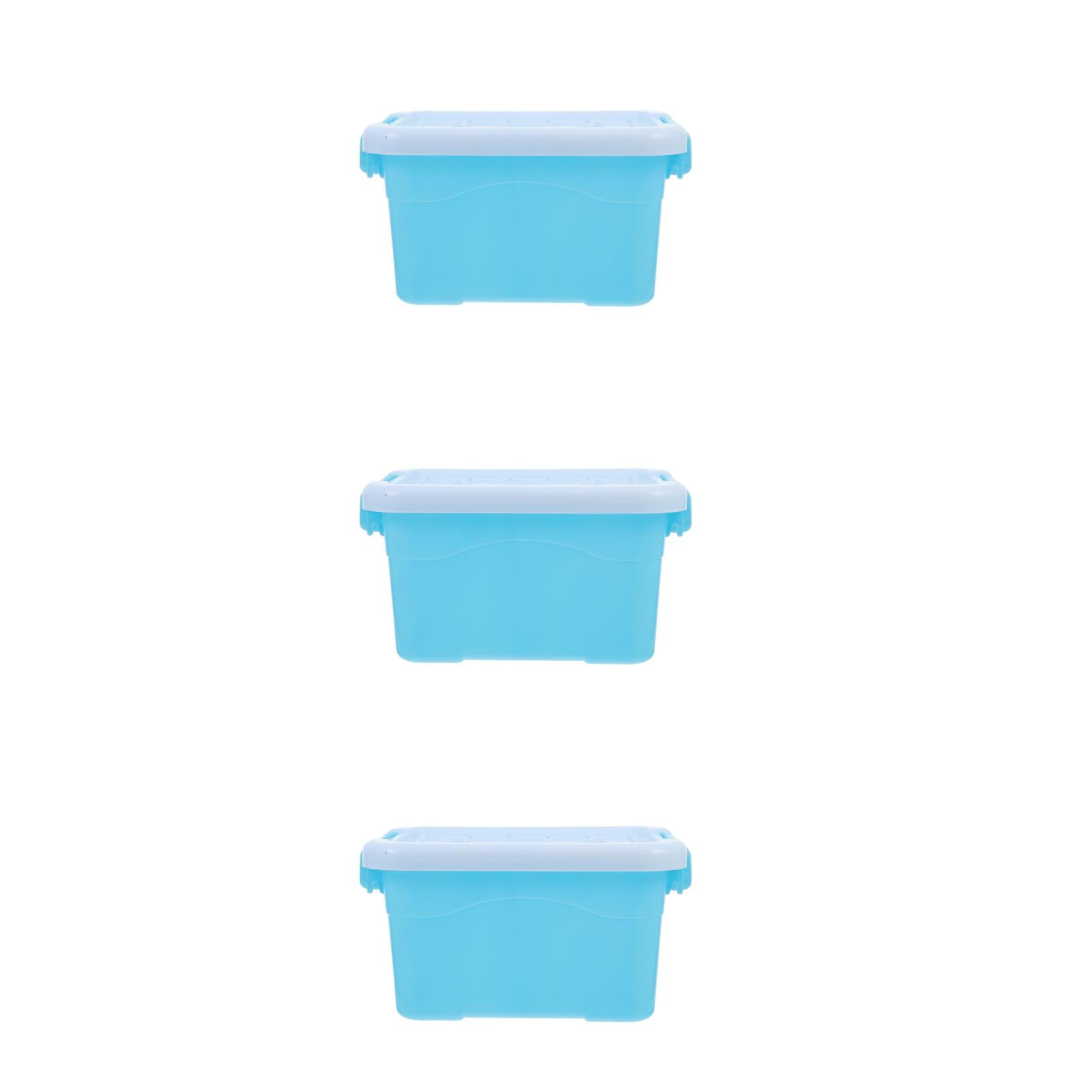 Hemoton 3pcs Small Plastic Storage Container With Lid Handle Organizer ...