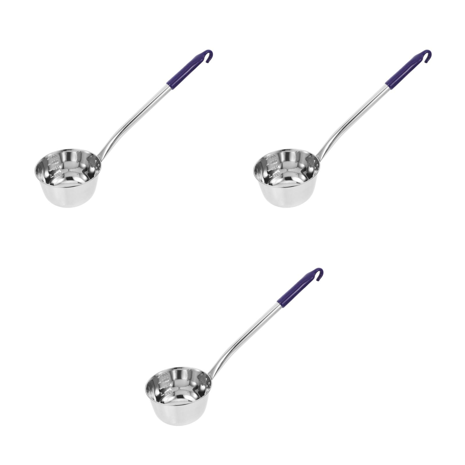 Hemoton 3pcs Stainless Steel Long Handle Water Ladle Water Scoop with ...