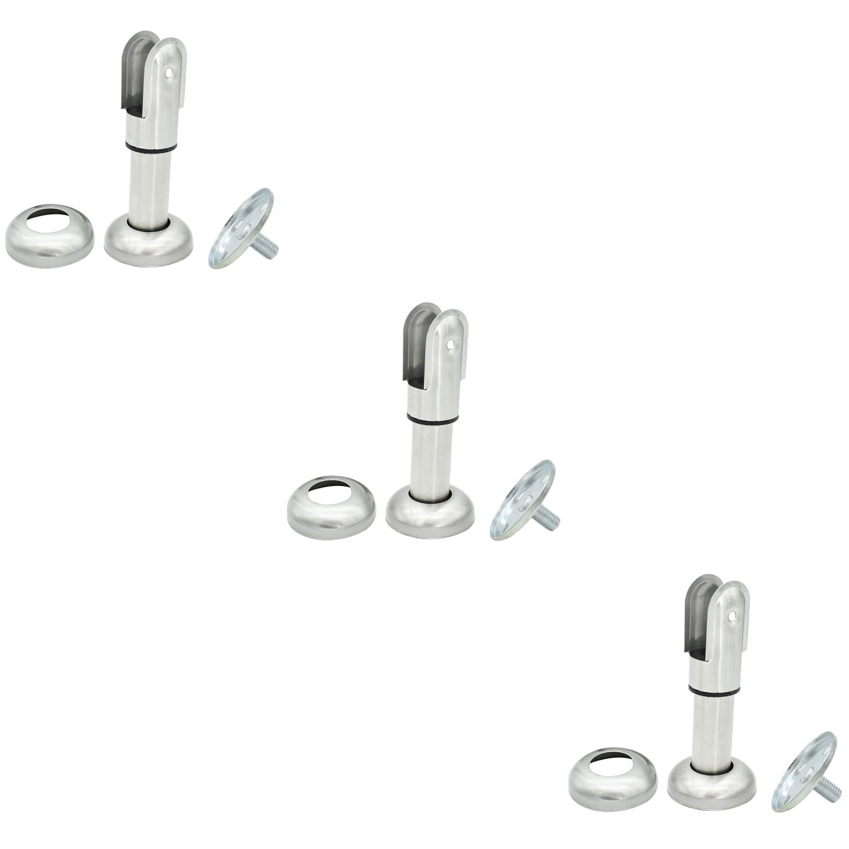 Hemoton 3pcs Stainless Steel Partition Bracket Foot Toilet Partition ...